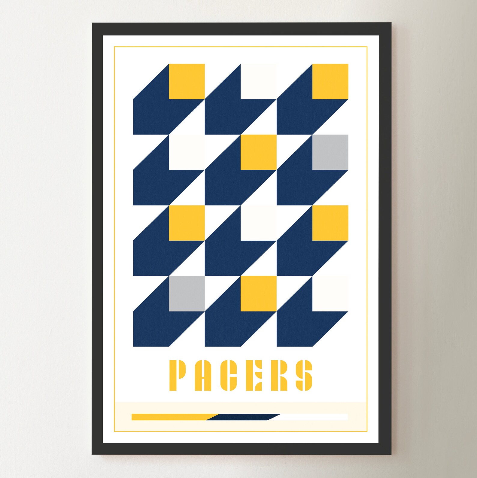 Indiana Pacers Abstract Bauhaus-inspired Squares Poster - Etsy