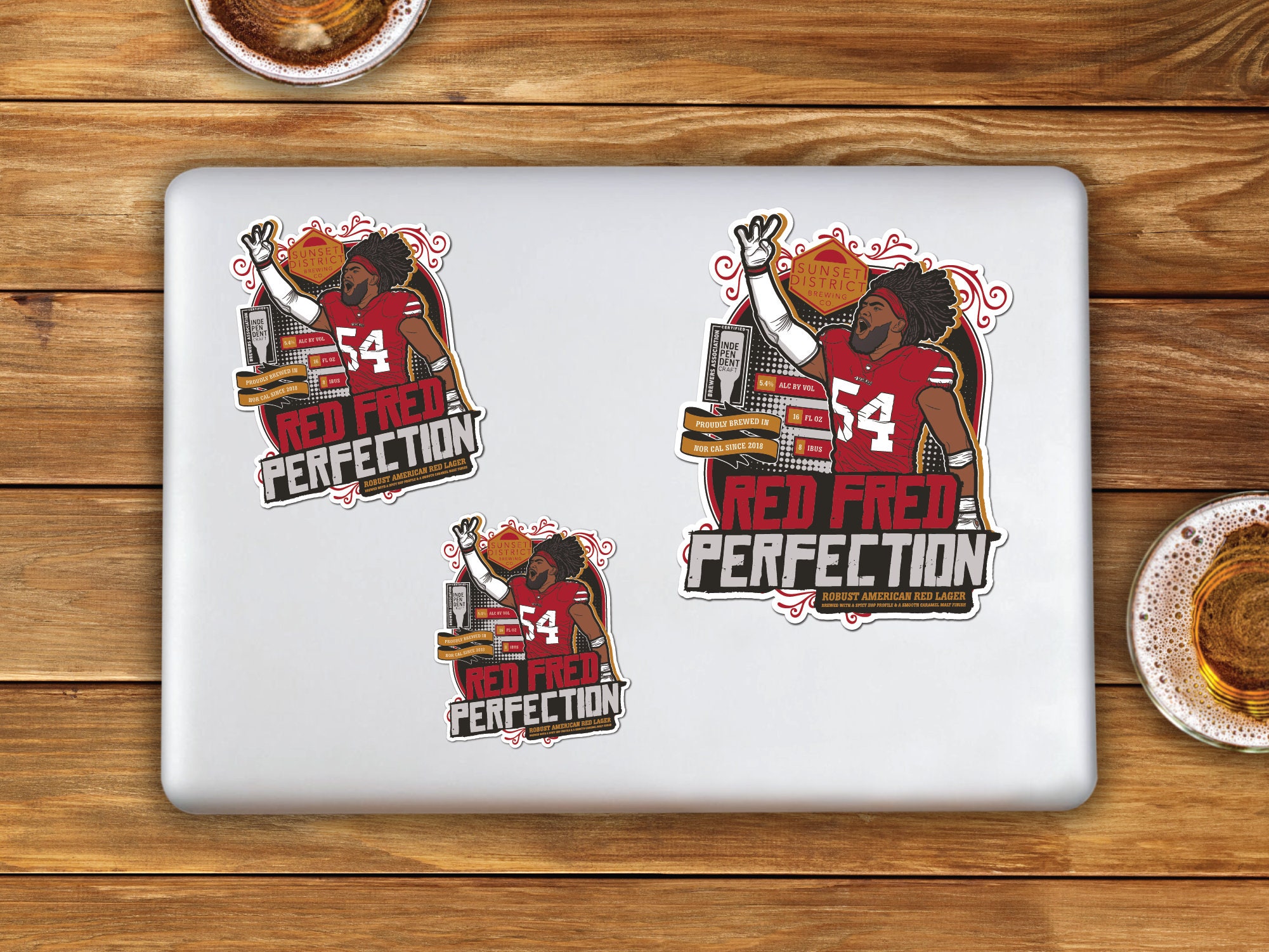 Fake Craft Beer Label Print Fred Warner 49ers Art & Collectibles ...