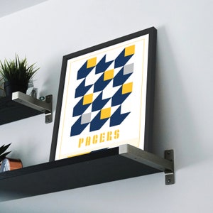 Indiana Pacers Abstract Bauhaus-inspired Squares Poster - Etsy