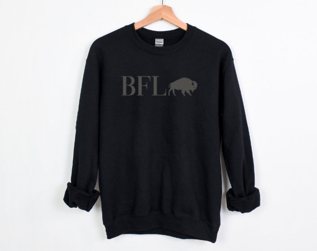 Black on Black Buffalo Sweatshirt, Buffalo Sweatshirt, Buffalo Football ...