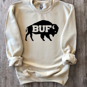 Black on Black Buffalo Sweatshirt Buffalo Sweatshirt Buffalo - Etsy