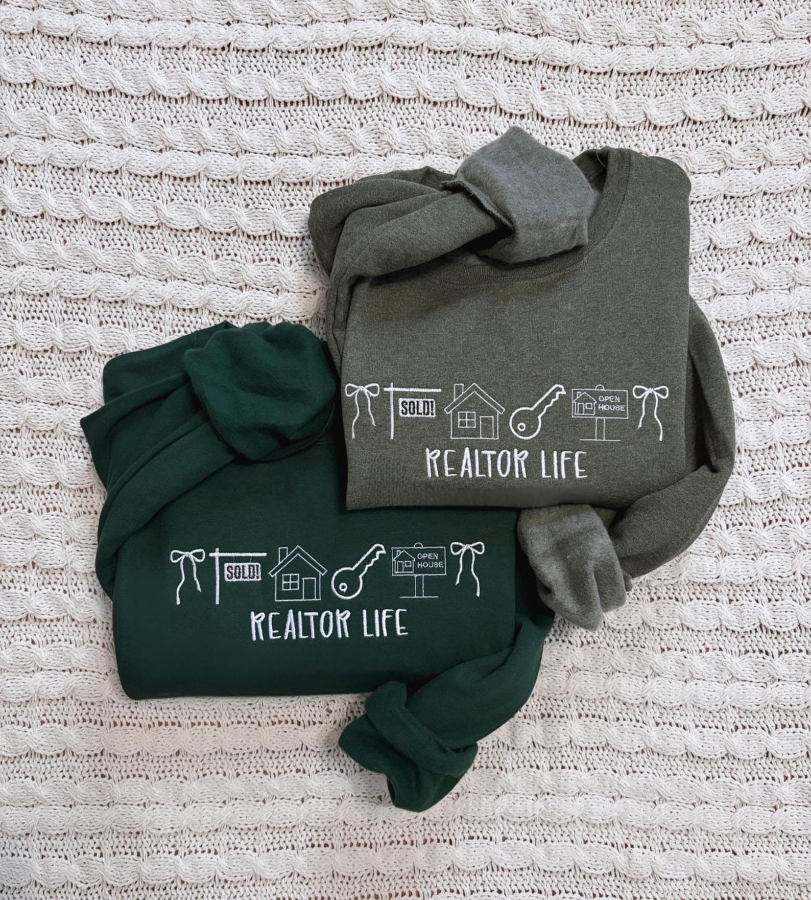 Realtor Sweatshirt, Embroidered Realtor Sweatshirt, Custom Realtor ...