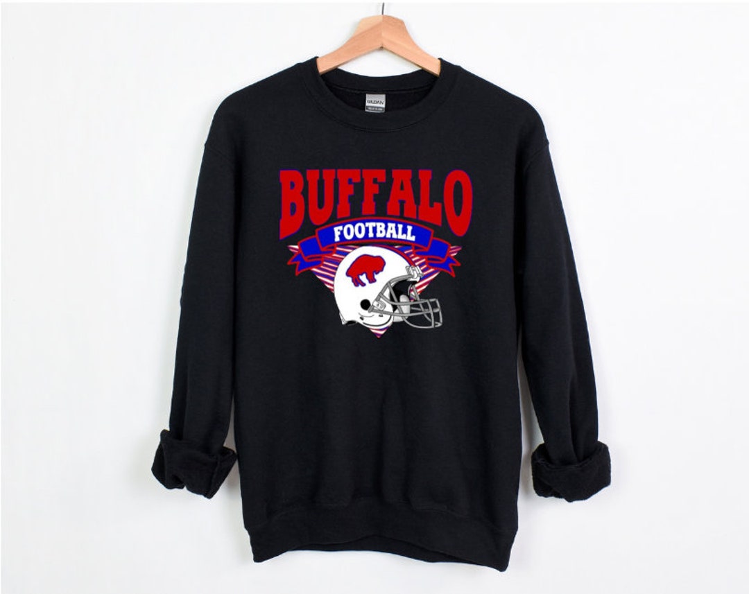 Black Buffalo Football Sweatshirt, Buffalo Sweatshirt, Buffalo Football ...