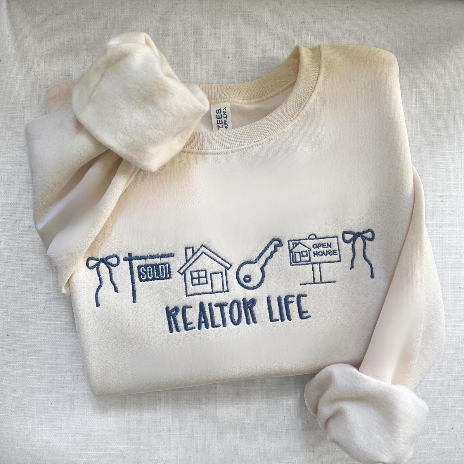Realtor Sweatshirt, Embroidered Realtor Sweatshirt, Custom Realtor ...