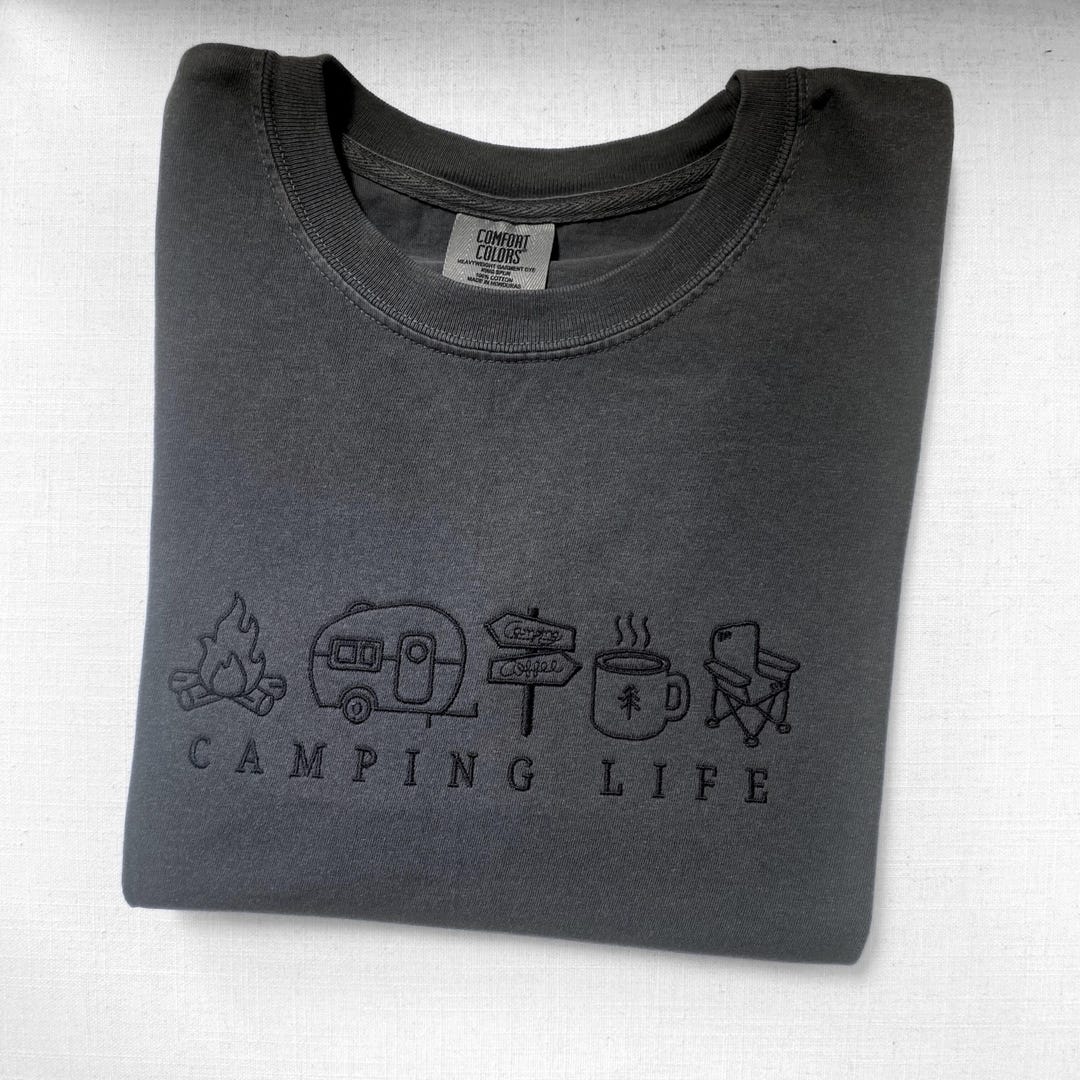 Camping Life Shirt, Camping Life, Camp Life Shirt, Embroidered Camping ...