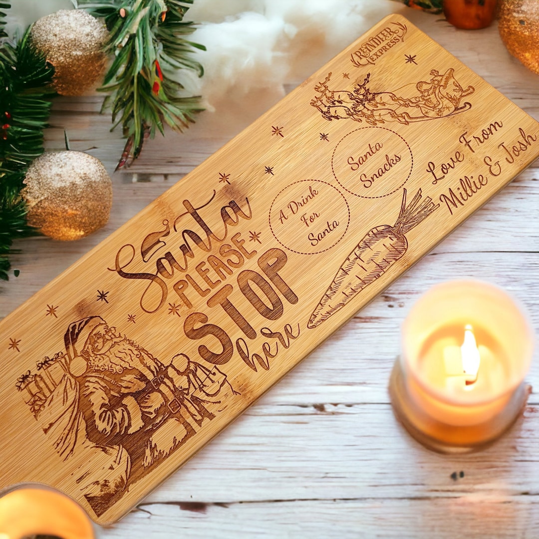 Christmas Eve Plate for Santa - Personalised Christmas Eve Board for ...