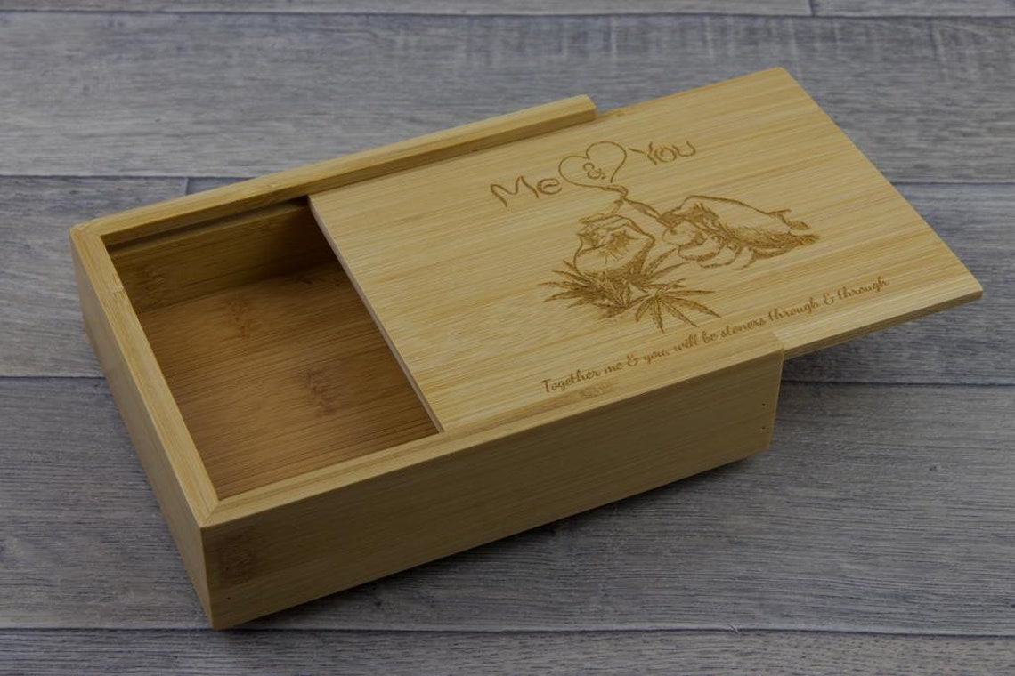 Cannabis / Weed Rolling Tray. Personalized Wood Stash Box For | Etsy