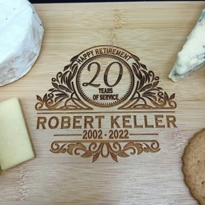 Retirement Gift - Cheese Board and Accessories - Charcuterie Board ...