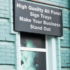 Custom Size Sign Tray! Shop Front Sign Trays, Diabond Signs. Outdoor ...