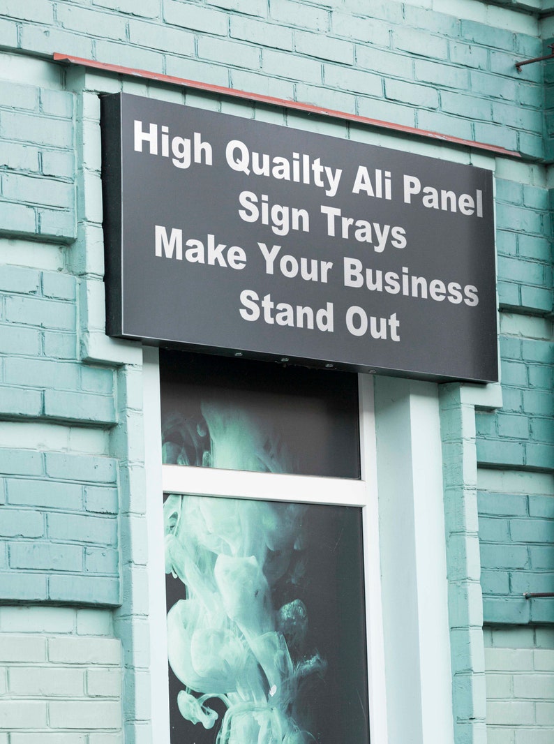 Custom Size Sign Tray! Shop Front Sign Trays, Diabond Signs. Outdoor ...