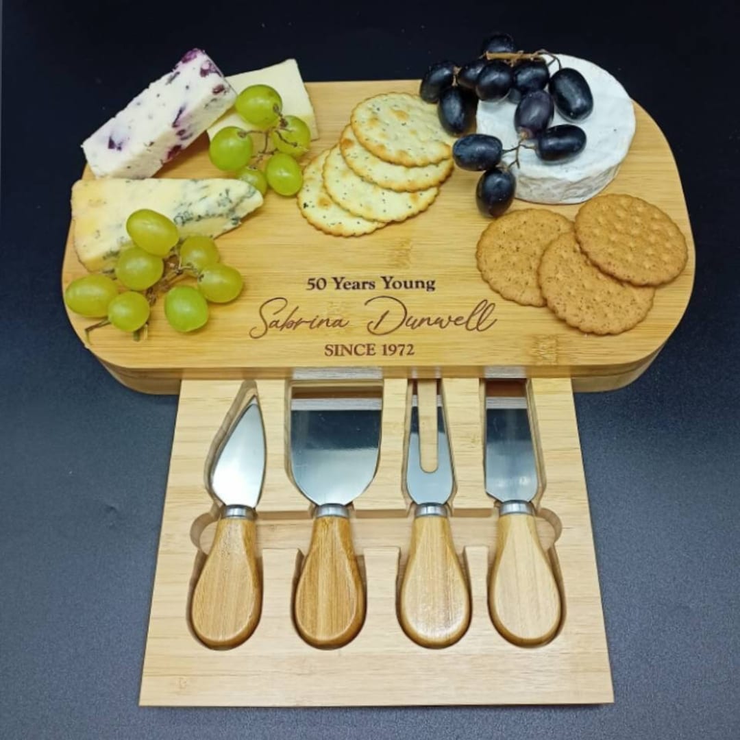 50th Birthday Gifts Personalised Gift Eco Friendly Bamboo Charcuterie 50th-birthday-gifts-personalised-gift-eco-friendly-bamboo-charcuterie