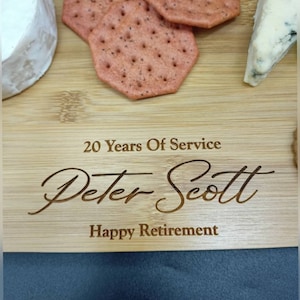 Retirement Gift - Cheese Board and Accessories - Charcuterie Board ...