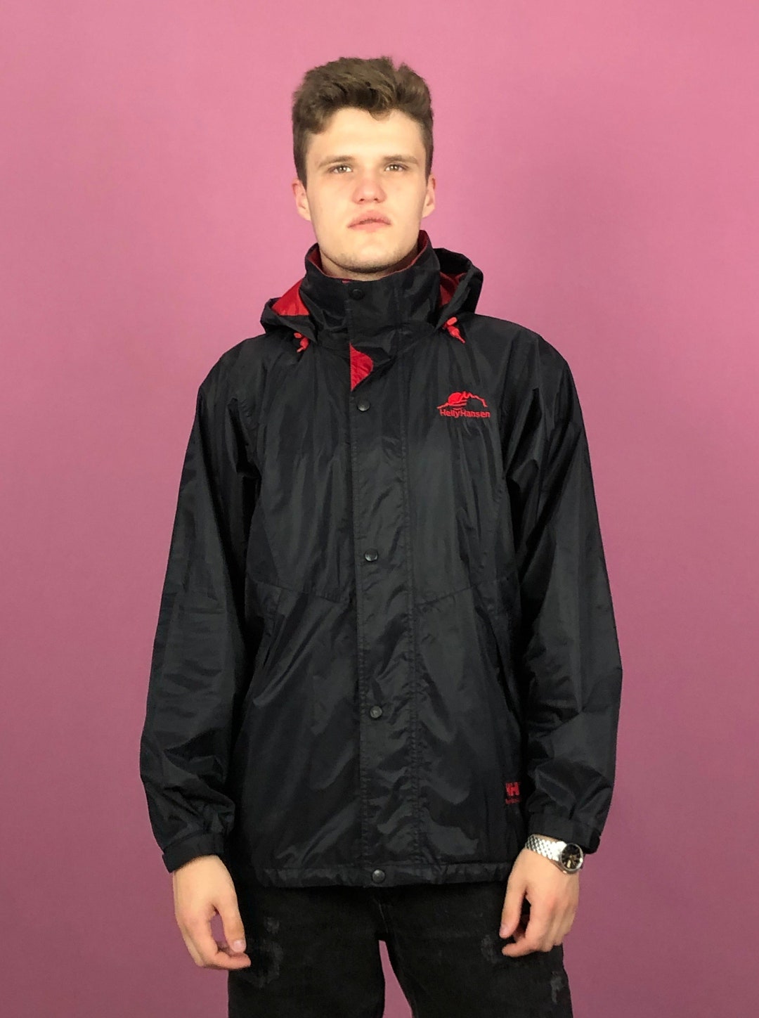 Helly Hansen Vintage Men's Rain Jacket Medium Black - Etsy