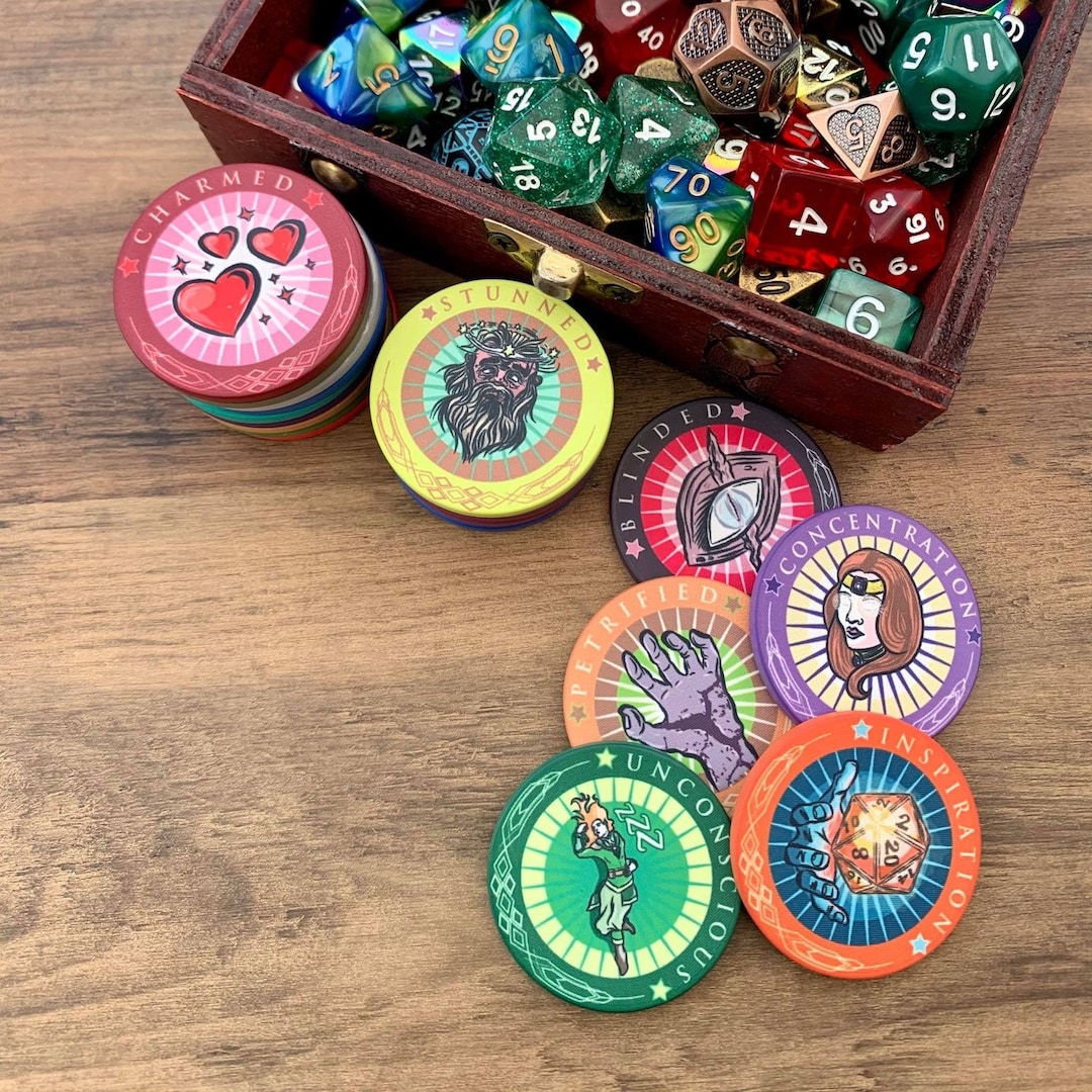 Dungeons and Dragons Condition Chips - Etsy