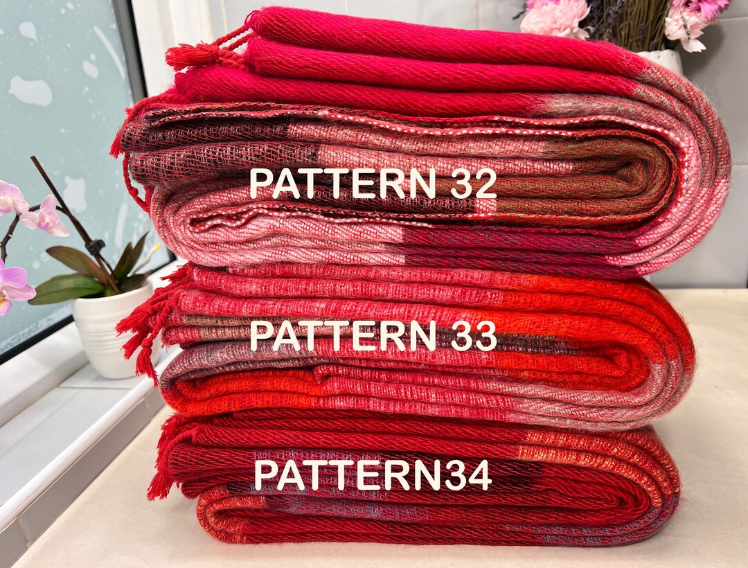 Yak Wool Blanket Pattern Shawl Travel Camping Wrap Yoga Scarf Handmade ...