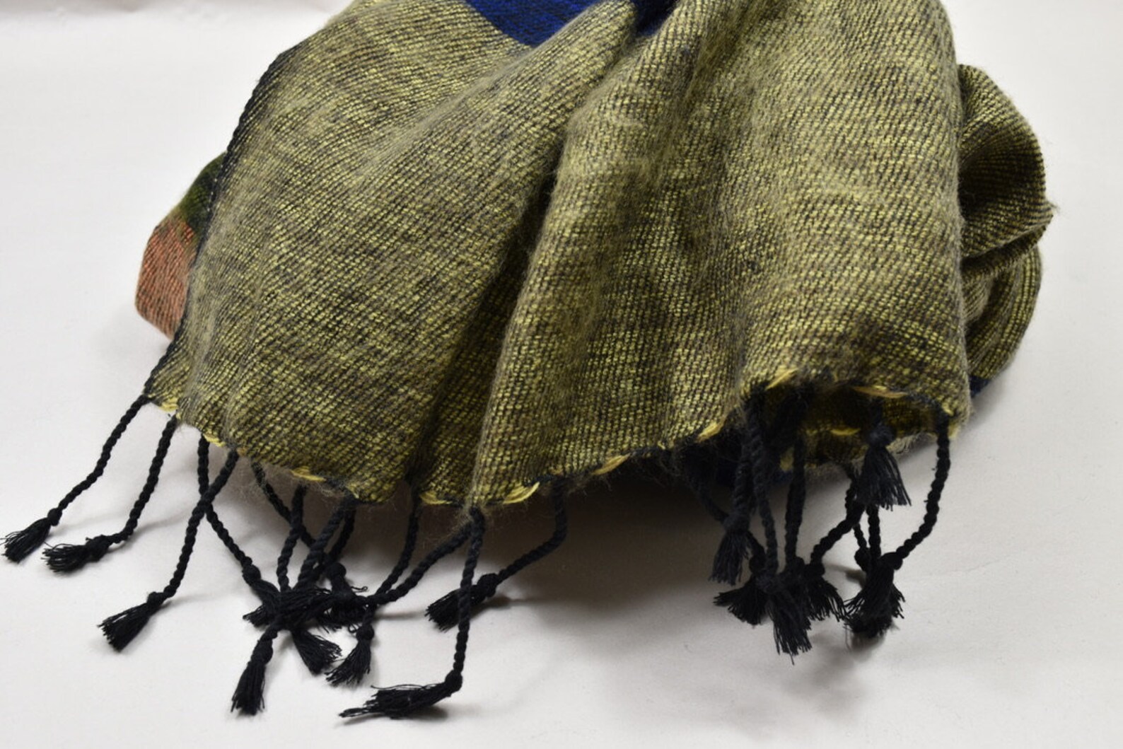 Yak Wool Shawl Code PS2 Large Scarf Beautifully Hand-loomed Travel Wrap ...