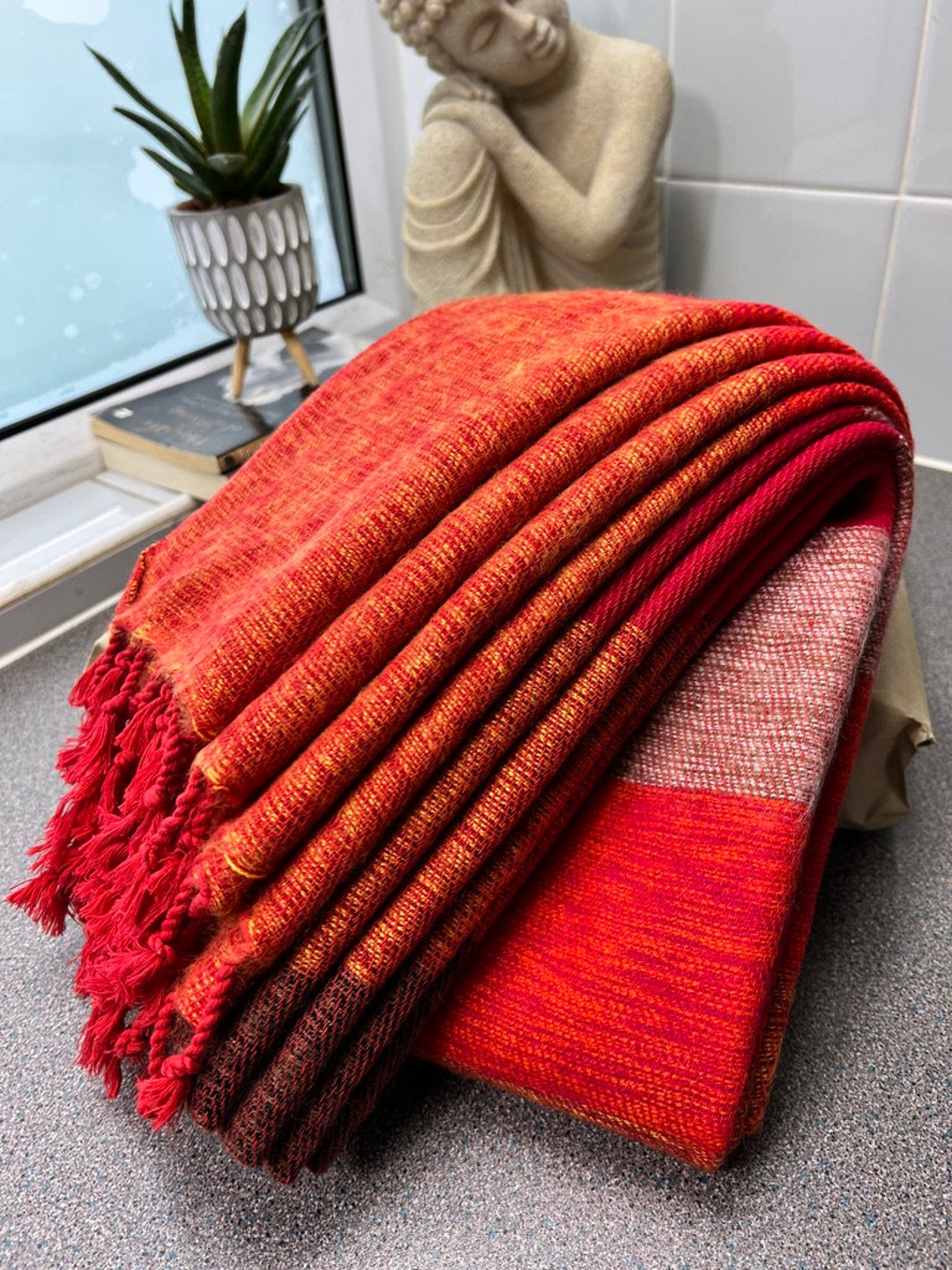Wool Blanket Pattern15 Yak Shawl Soft Throws Travel Stole Light Weight ...
