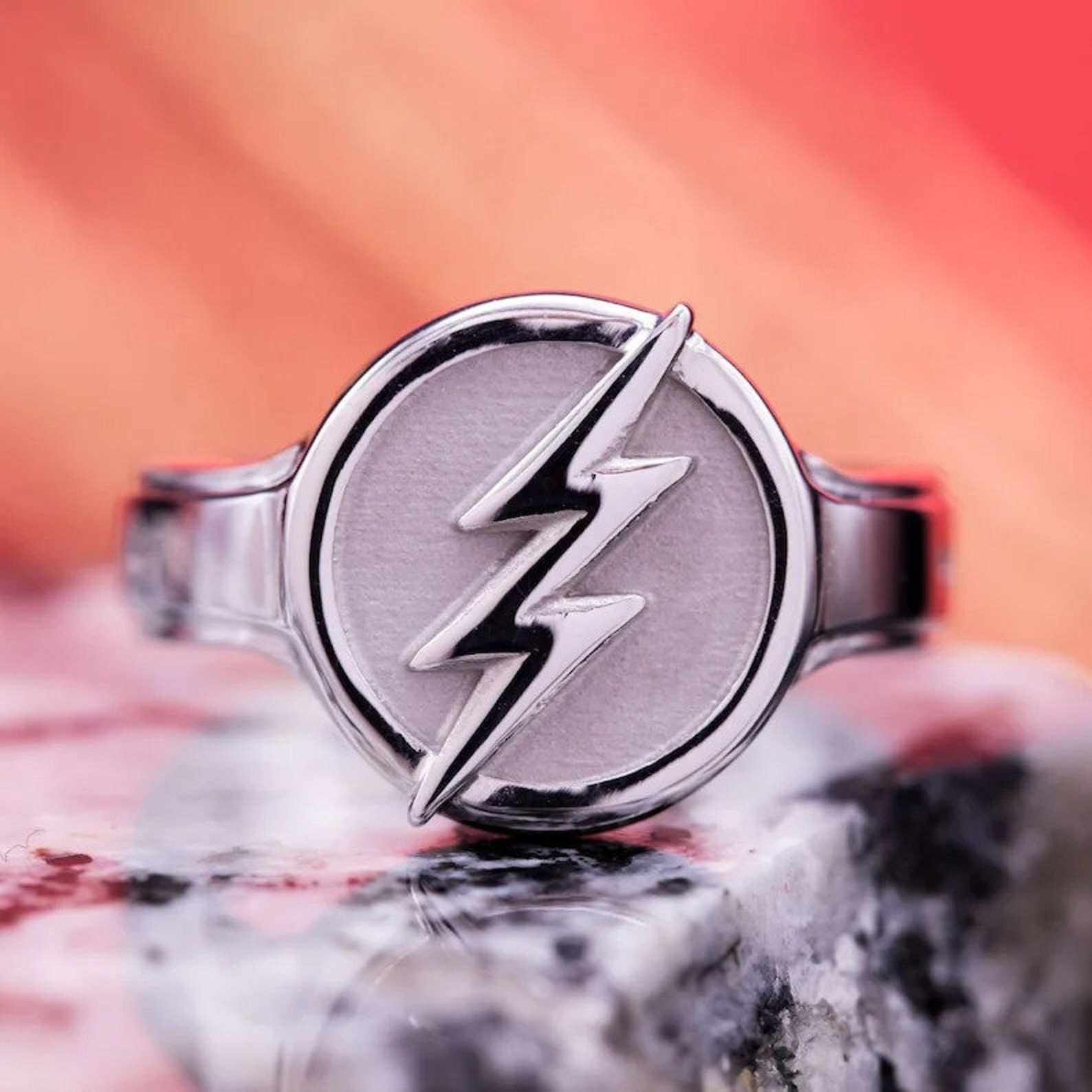 Flash Ringsterling Silver Ringflash Point Ringdc Comicsdc - Etsy