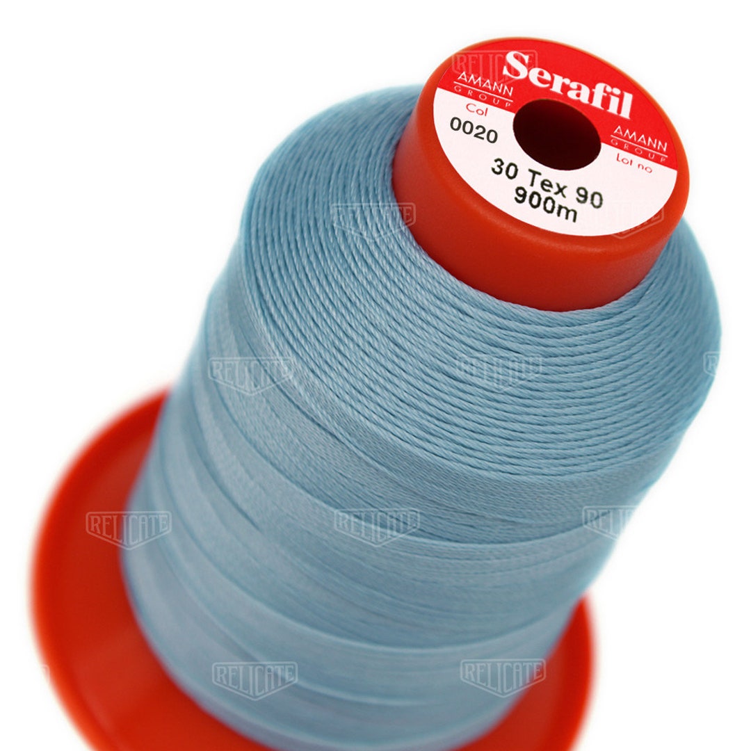 Serafil Polyester Sewing Thread - Color 0020 - Size 30 (TEX 90), Size ...