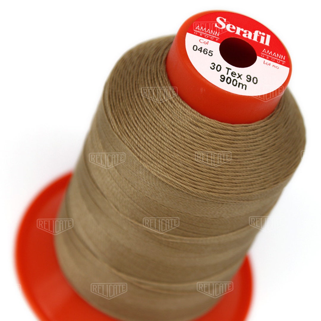 Serafil Polyester Sewing Thread Color 0465 Size 30 (TEX 90), Size 20 ...