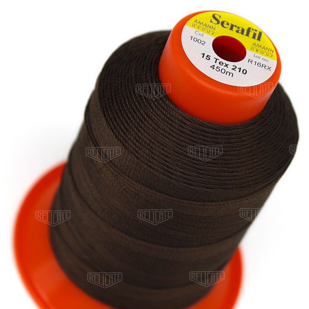 Serafil Polyester Sewing Thread Color 1002 Dark Brown Size | Etsy