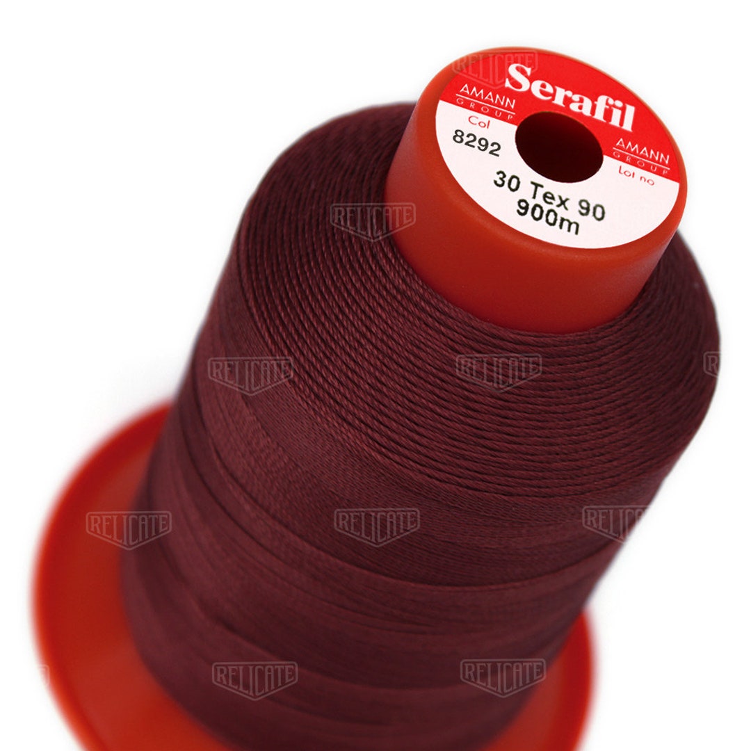 Serafil Polyester Sewing Thread Color 8292 Size 30 (TEX 90), Size 20 ...