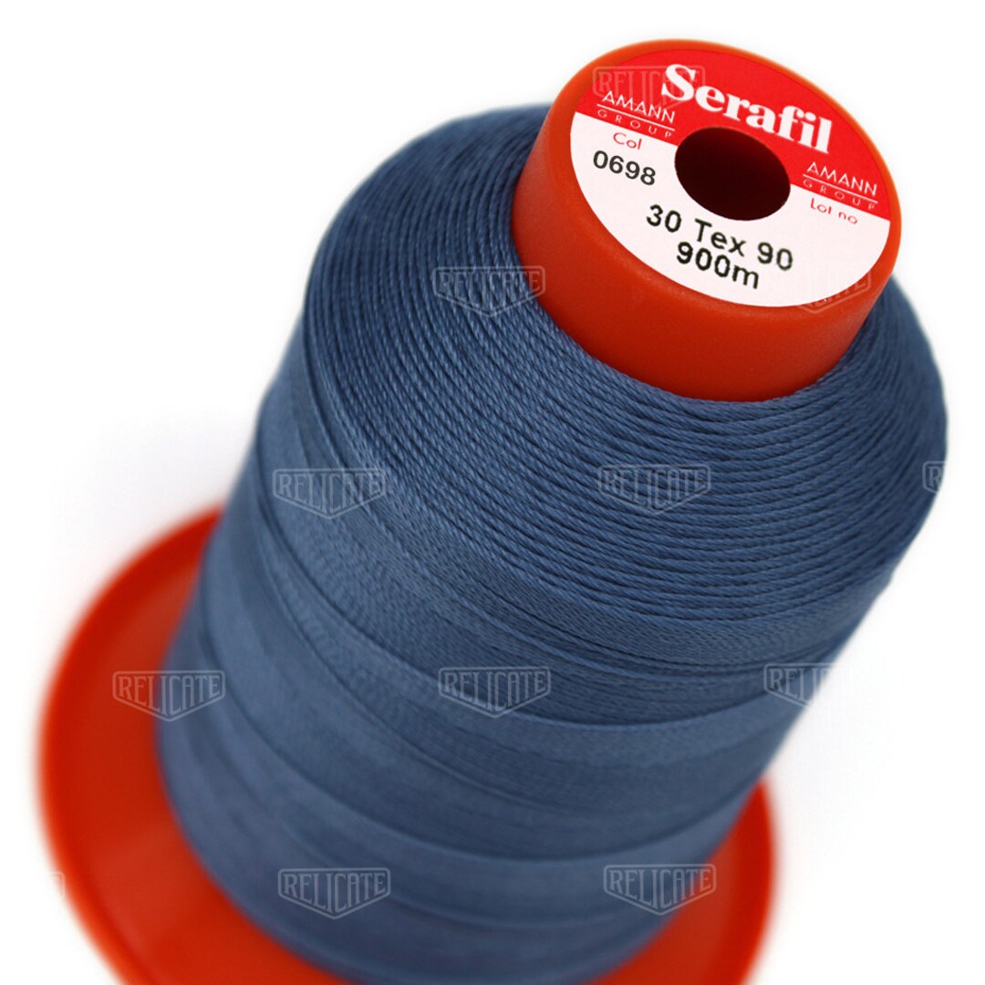 Serafil Polyester Sewing Thread Color 0698 Size 30 (TEX 90), Size 20 ...