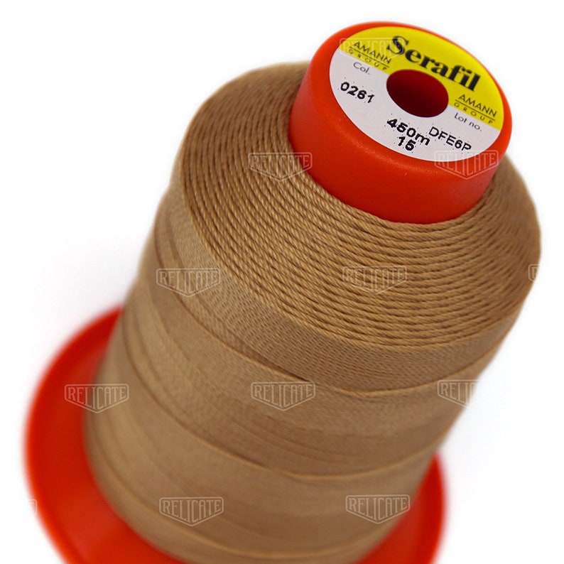 Serafil Polyester Sewing Thread Color 0261 Size 30 (TEX 90), Size 20 ...