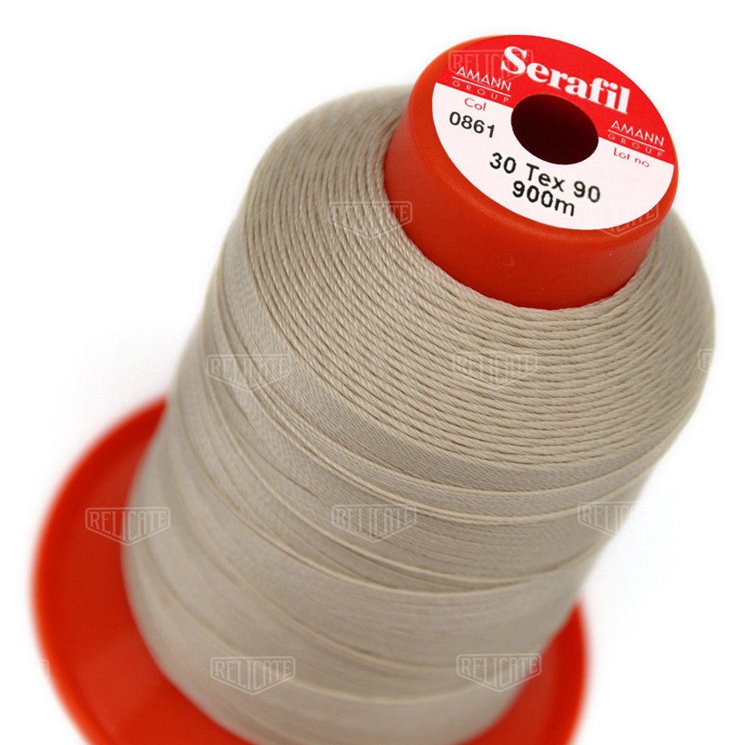 Serafil Polyester Sewing Thread Color 0861 Size 30 (TEX 90), Size 20 ...