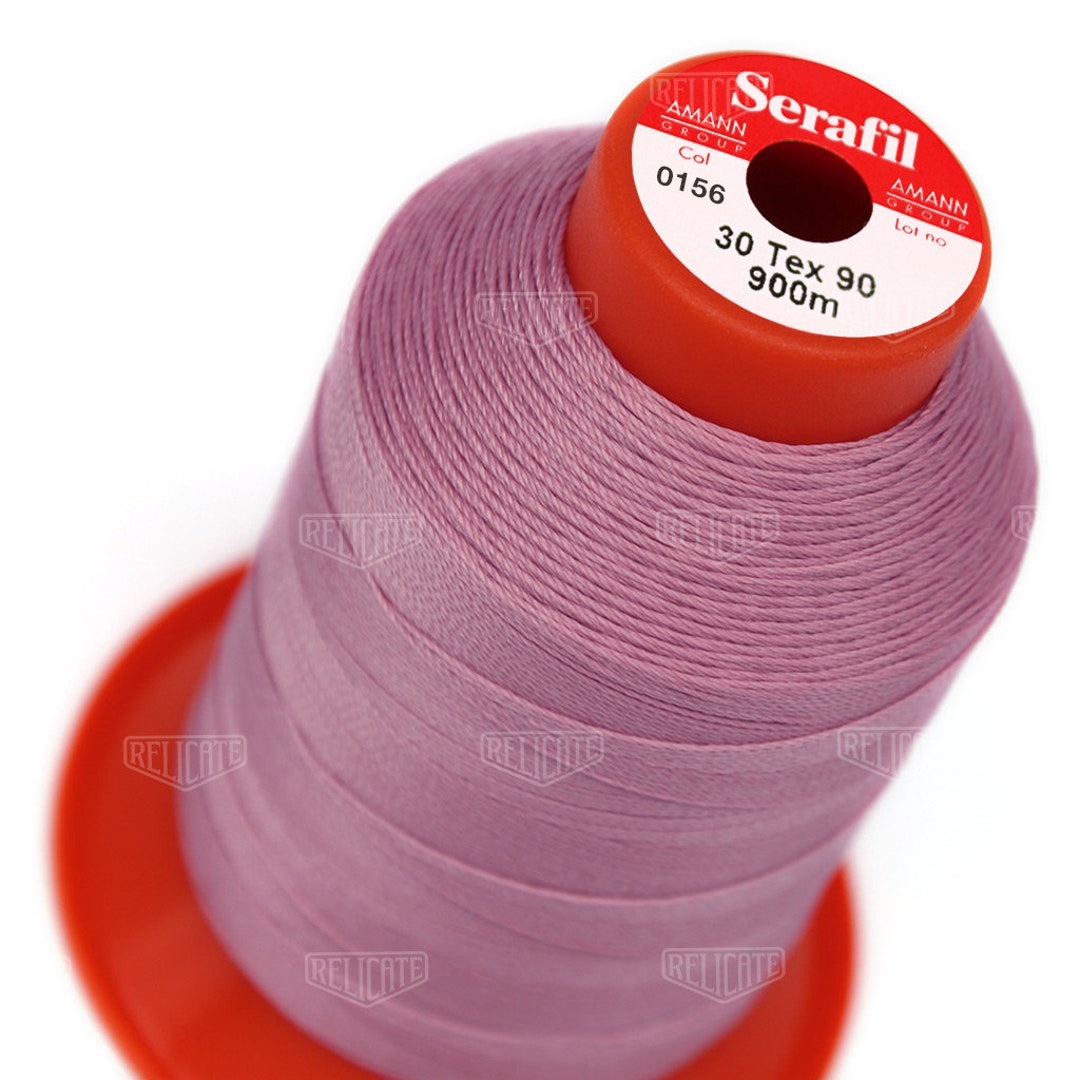 Serafil Polyester Sewing Thread Color 0156 Pink Size 30 (TEX 90), Size ...