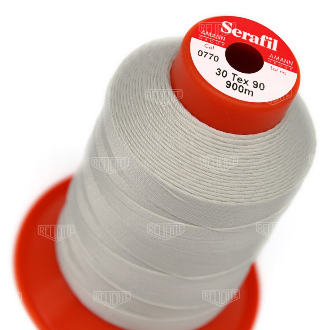 Serafil Polyester Sewing Thread Color 0770 Size 30 (TEX 90), Size 20 ...