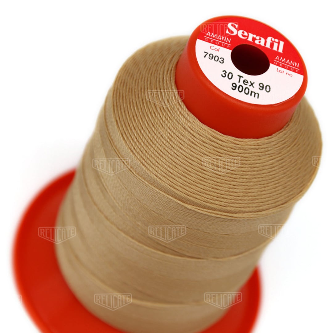 Serafil Polyester Sewing Thread Color 7903 Size 30 (TEX 90), Size 20 ...