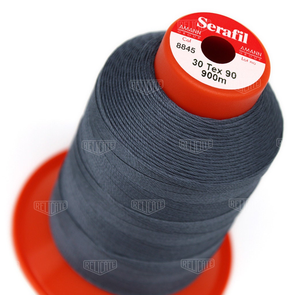 Serafil Polyester Sewing Thread Color 8845 Size 30 (TEX 90), Size 20 ...