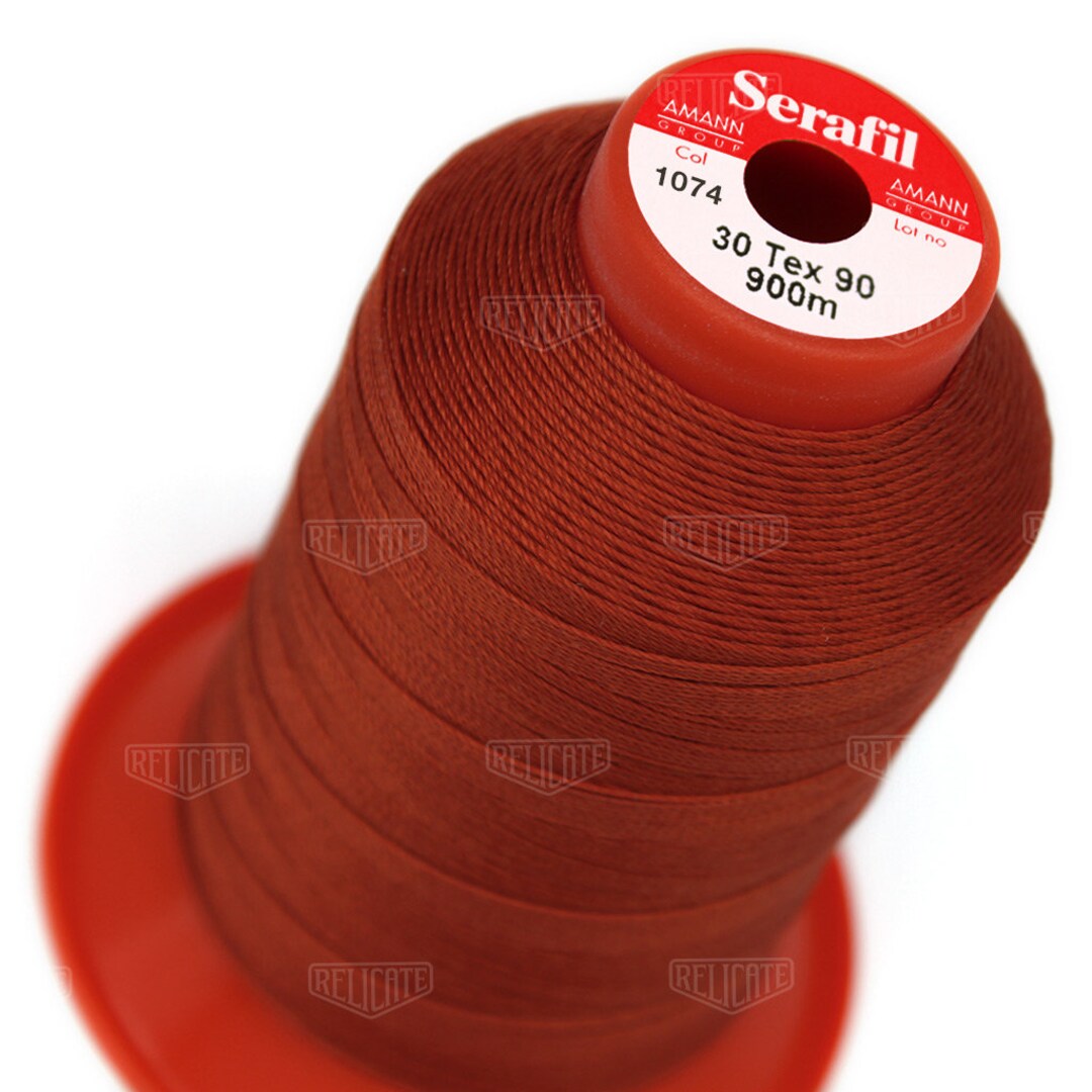 Serafil Polyester Sewing Thread Color 1074 Size 30 (TEX 90), Size 20 ...