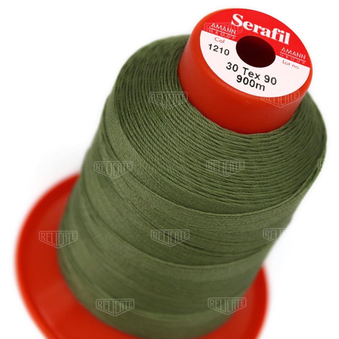 Serafil Polyester Sewing Thread Color 1210 Size 30 (TEX 90), Size 20 ...