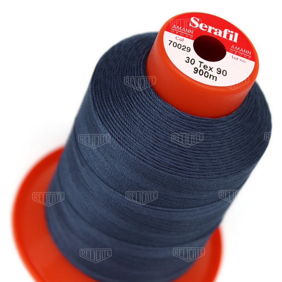 Serafil Polyester Sewing Thread Color 70029 Size 30 (TEX 90), Size 20 ...