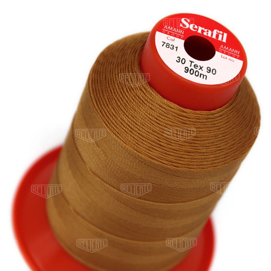 Serafil Polyester Sewing Thread Color 7831 Brown Size 30 (TEX 90), Size ...