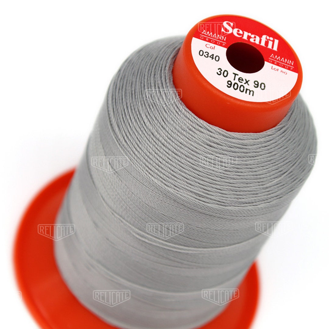 Serafil Polyester Sewing Thread Color 0340 Size 30 (TEX 90), Size 20 ...