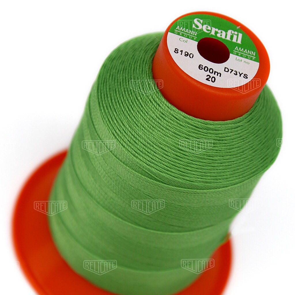 Serafil Polyester Sewing Thread Color 8190 Green Size 30 TEX | Etsy