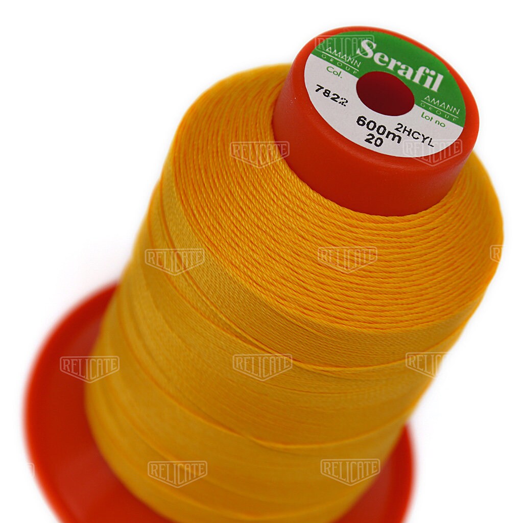 Serafil Polyester Sewing Thread Color 7822 Size 30 (TEX 90), Size 20 ...