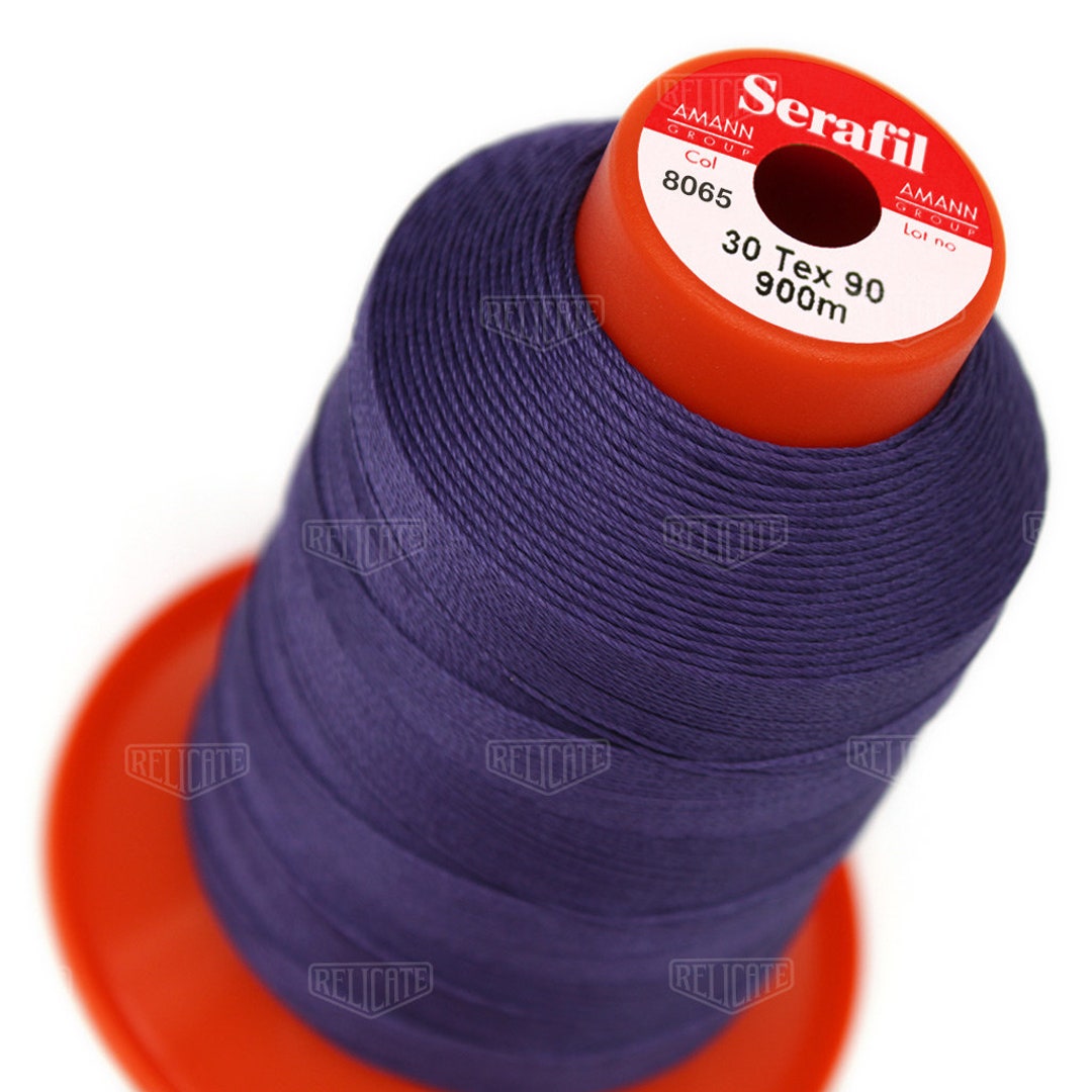 Serafil Polyester Sewing Thread Color 8065 Purple Size 30 (TEX 90 ...