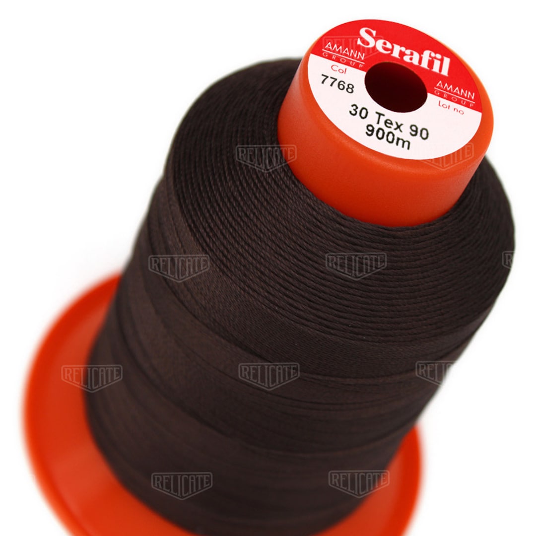 Serafil Polyester Sewing Thread Color 7768 Dark Brown Size 30 (TEX 90 ...