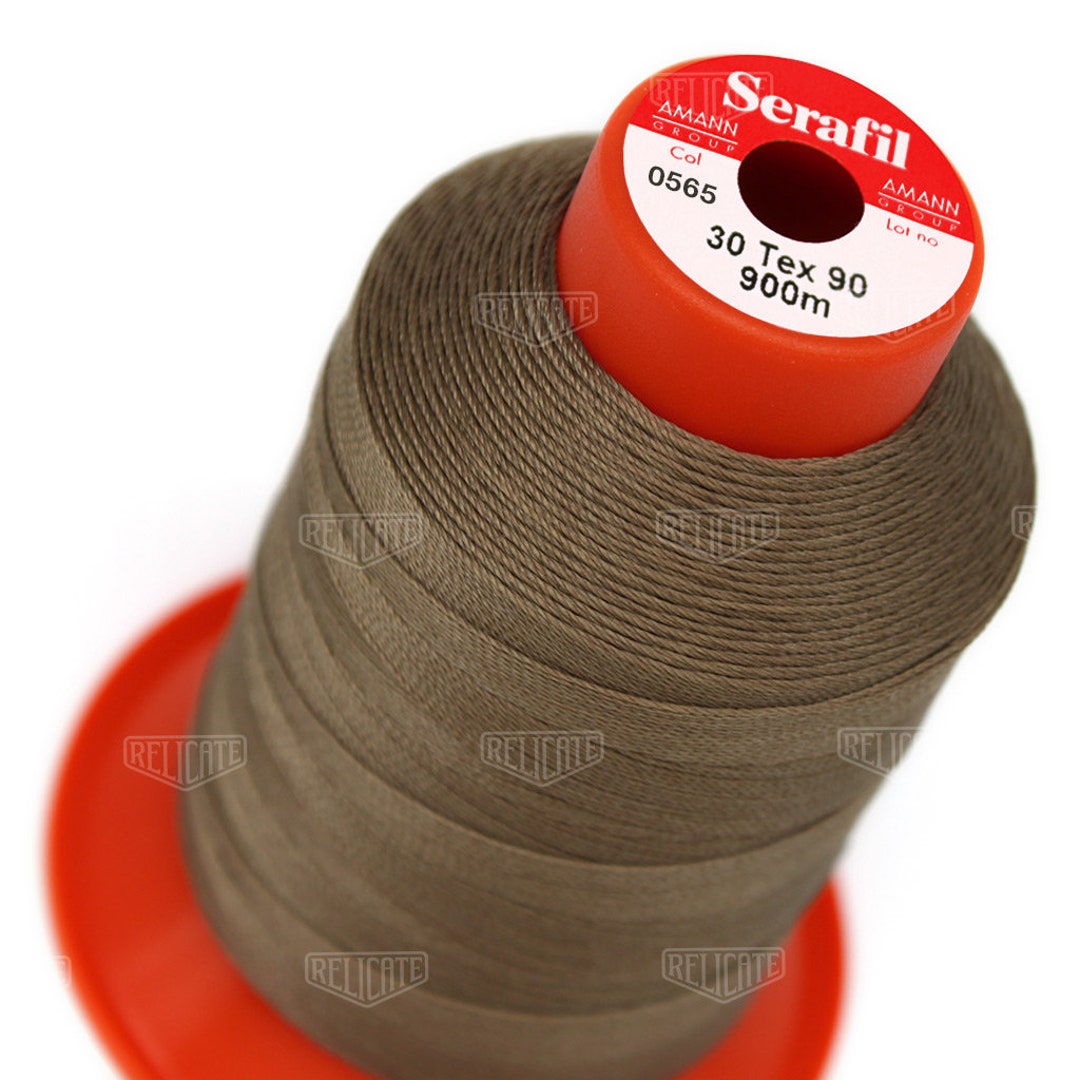 Serafil Polyester Sewing Thread Color 0565 Size 30 (TEX 90), Size 20 ...