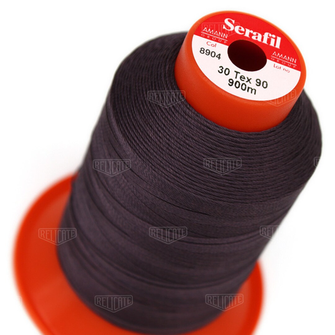 Serafil Polyester Sewing Thread Color 8904 Size 30 (TEX 90), Size 20 ...