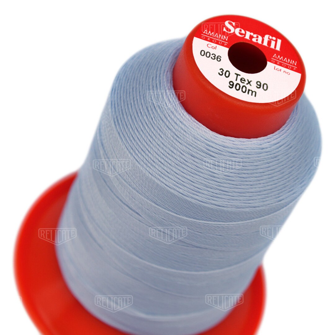 Serafil Polyester Sewing Thread Color 0036 Size 30 (TEX 90), Size 20 ...