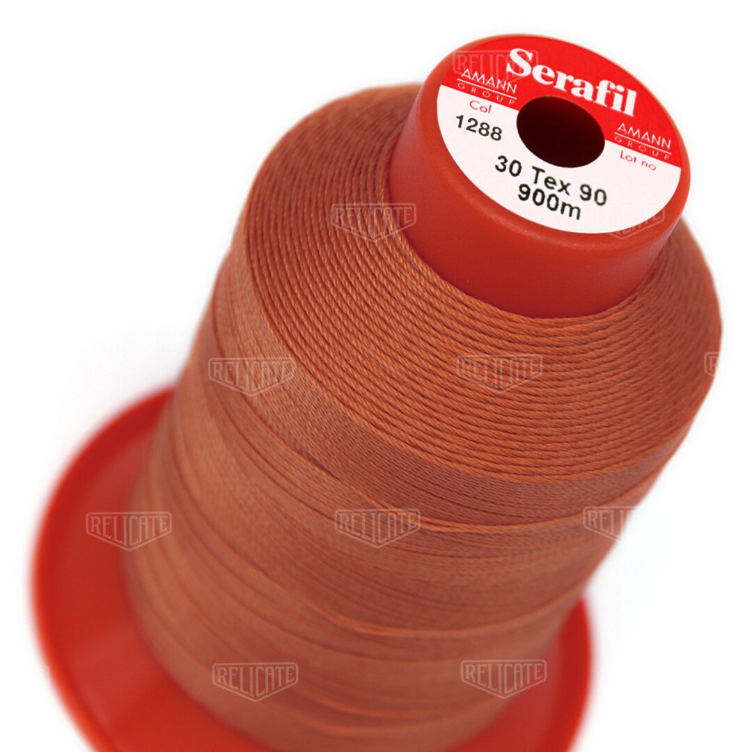 Serafil Polyester Sewing Thread Color 1288 Size 30 (TEX 90), Size 20 ...