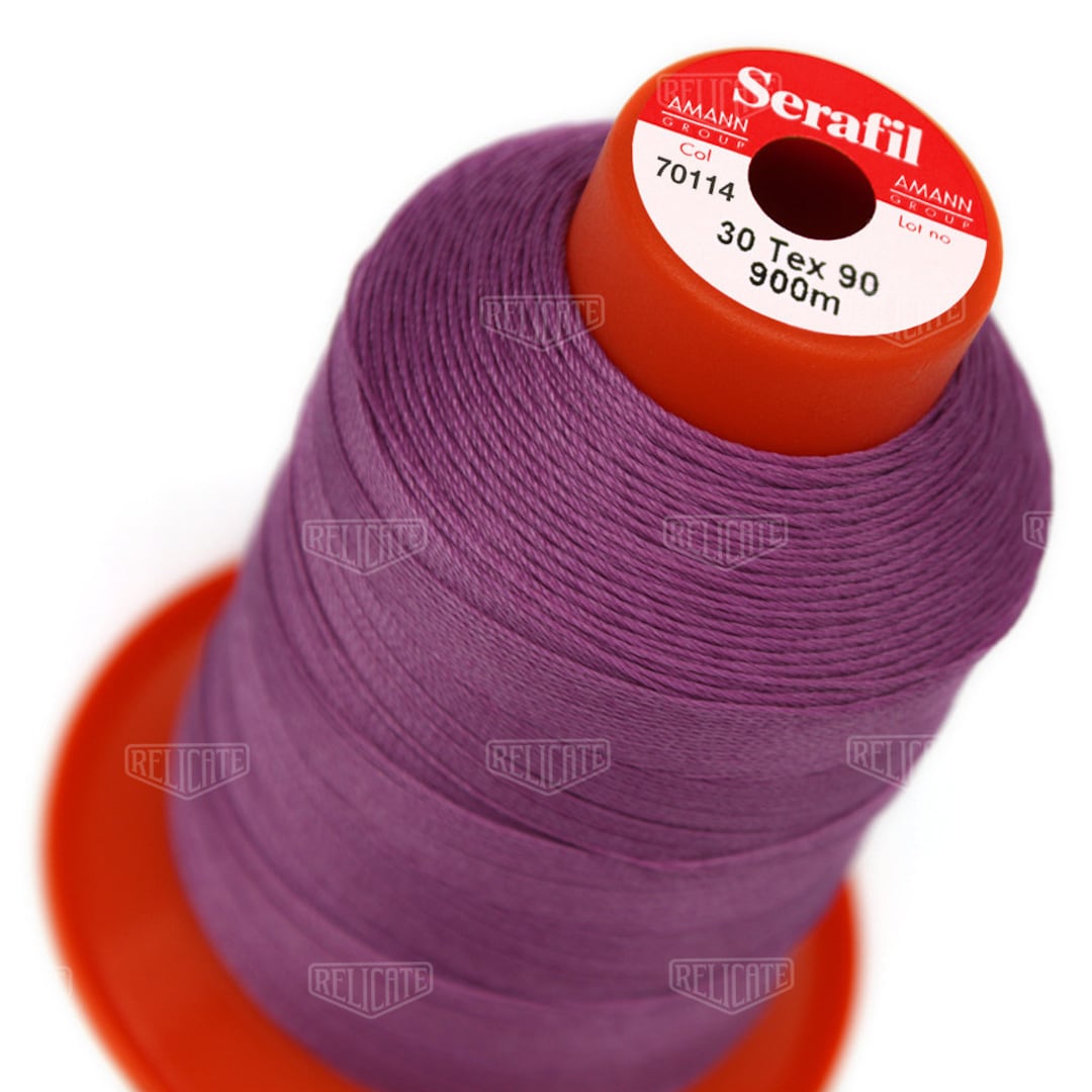 Serafil Polyester Sewing Thread Color 70114 Size 30 (TEX 90), Size 20 ...