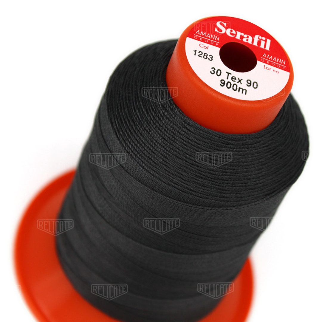 Serafil Polyester Sewing Thread Color 1283 Dark Gray Size 30 (TEX 90 ...