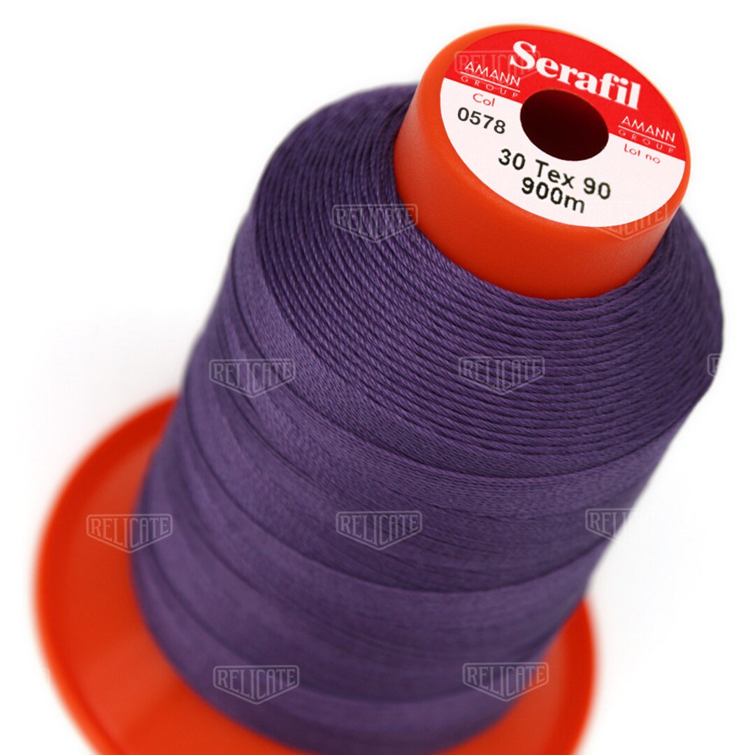 Serafil Polyester Sewing Thread Color 0578 Size 30 (TEX 90), Size 20 ...