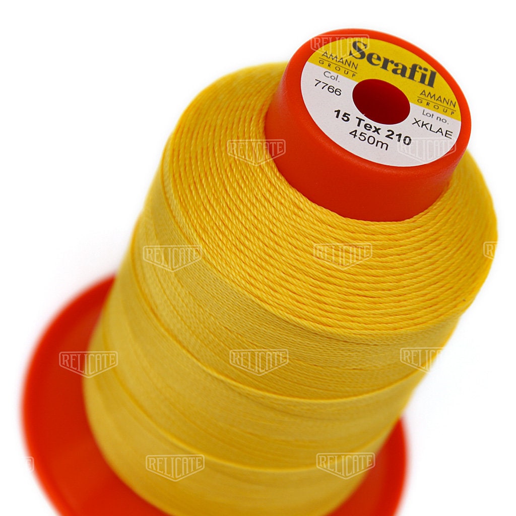 Serafil Polyester Sewing Thread Color 7766 Yellow Size 30 (TEX 90 ...
